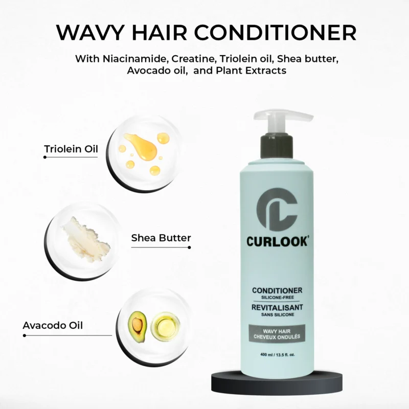 Silicone Free Conditioner For Wavy Hair | Curlook Haircare Product