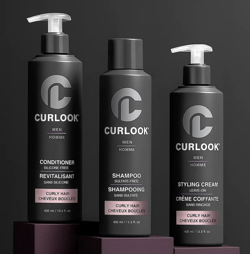 Curlook Curly Shampoo, Conditioner & Styling Cream for Curly Hair